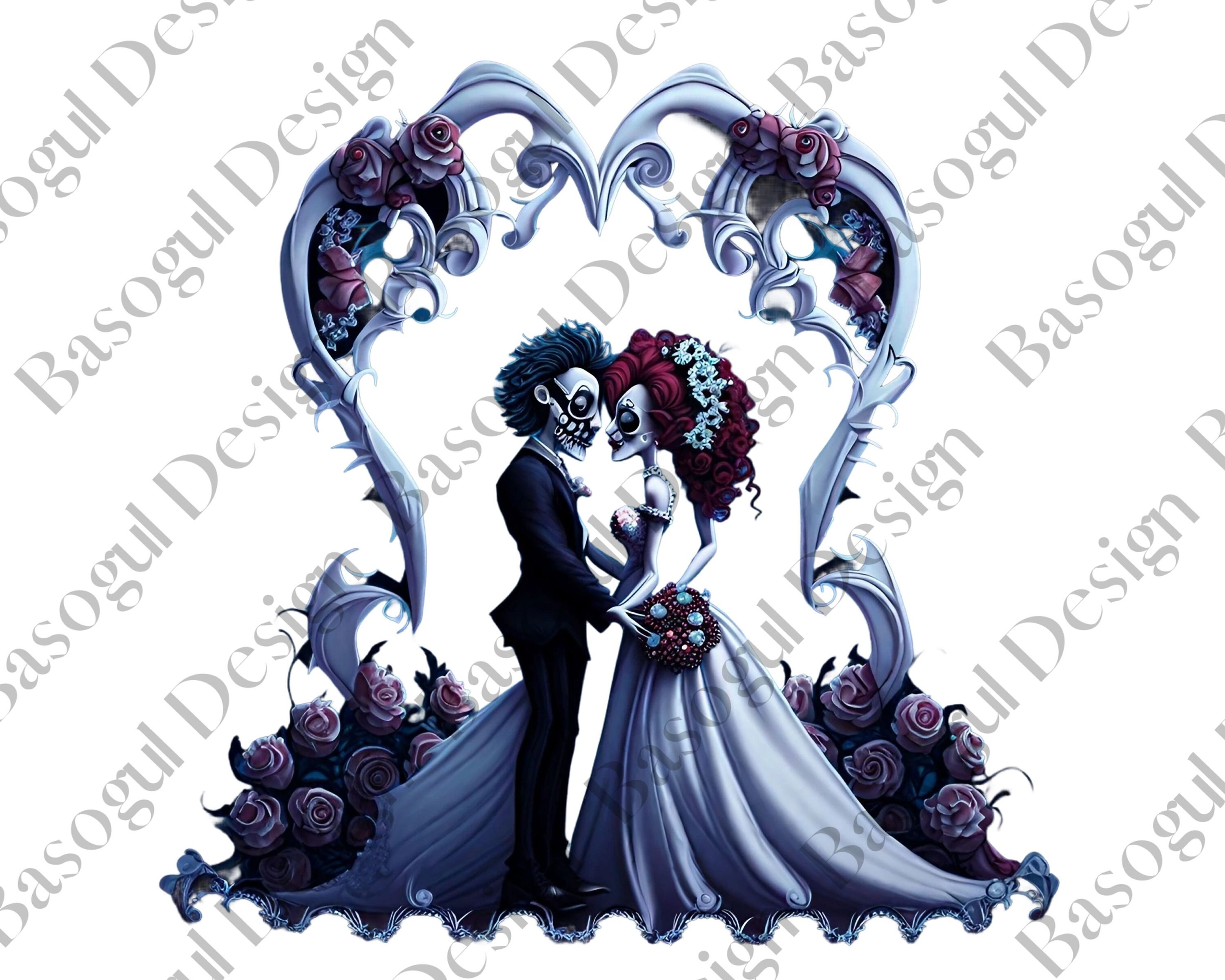 Chibi Horror Wedding Clipart Png, Horror Bride Groom Clipart, Chibi ...