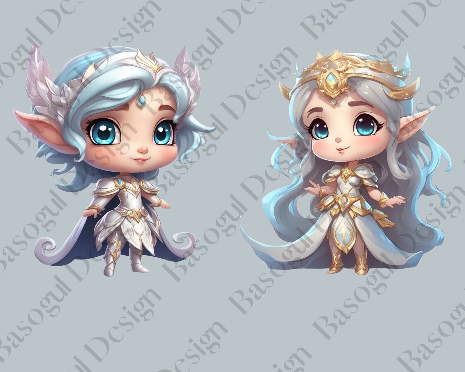Chibi Elven Princess Clipart Png: chibi PRINCESS Clipart 3d Little Girl ...