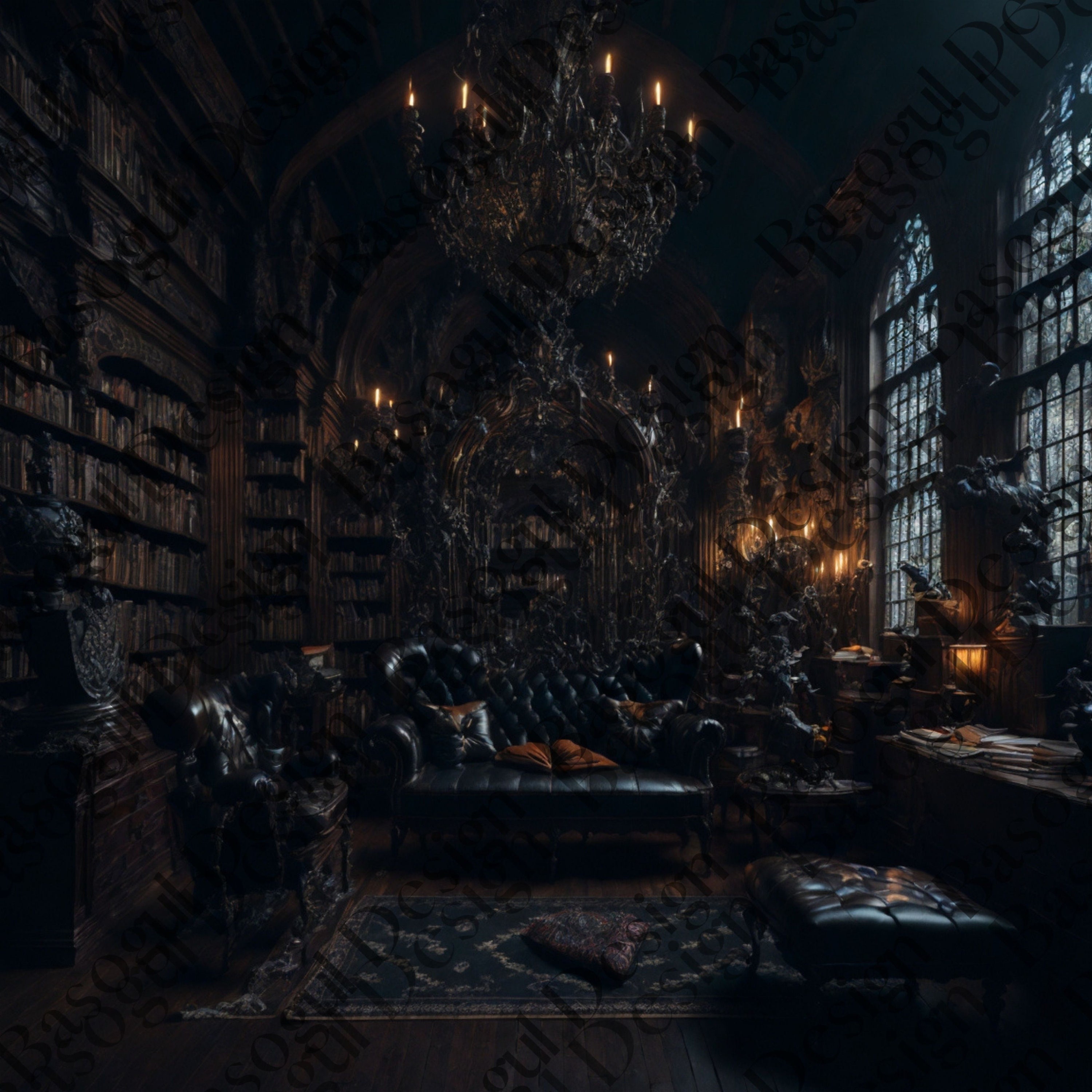 Dark Academia Digital Backdrop Library Photography Backdrop Maternity ...