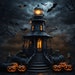 Halloween Backdrop Haunted Lighthouse: "halloween DIGITAL Backdrop" Bat ...