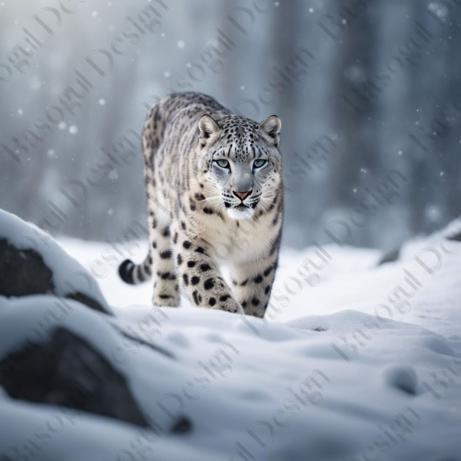 Snow Leopard Photography Stock Photos Cinematic Wildlife - Etsy