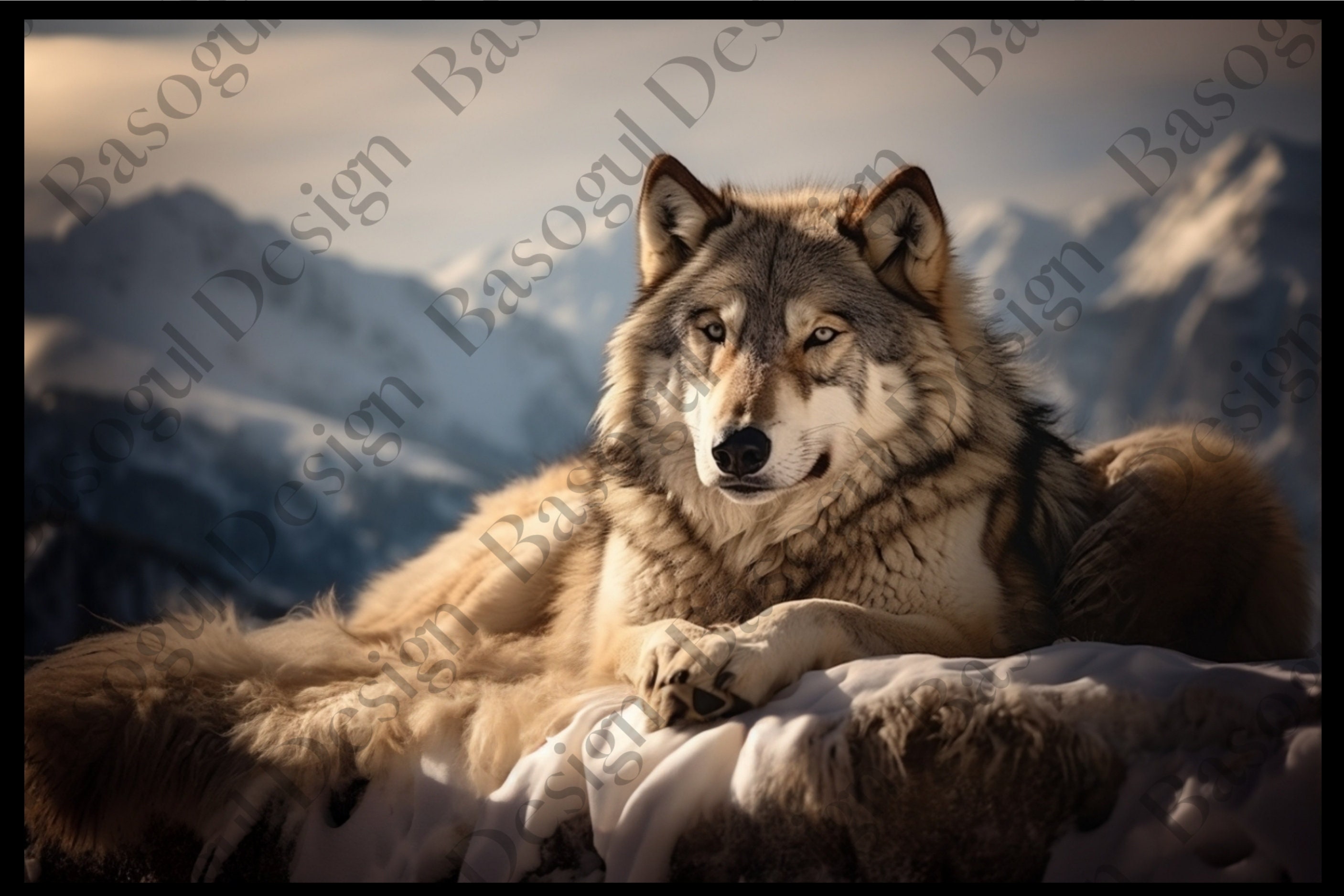 Wolf Newborn Digital Backdrop, Wolf Newborn Prop, Baby Girl Boy ...
