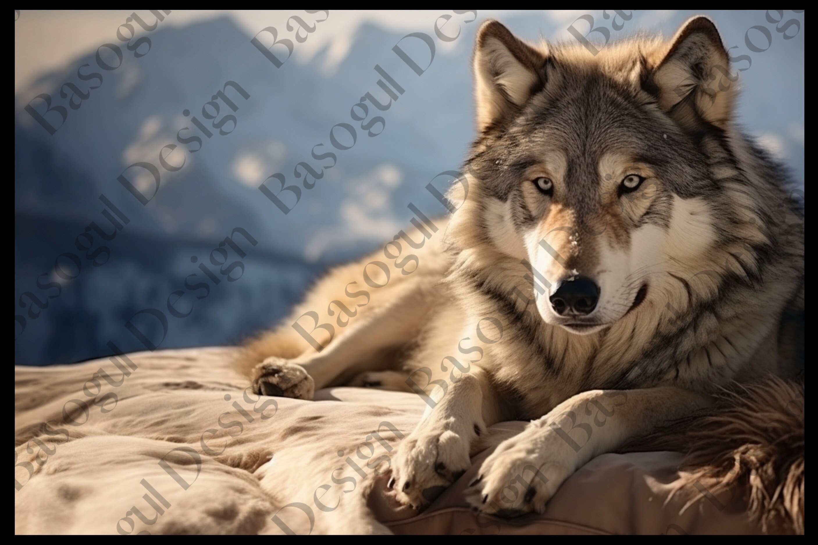 Wolf Newborn Digital Backdrop, Wolf Newborn Prop, Baby Girl Boy ...
