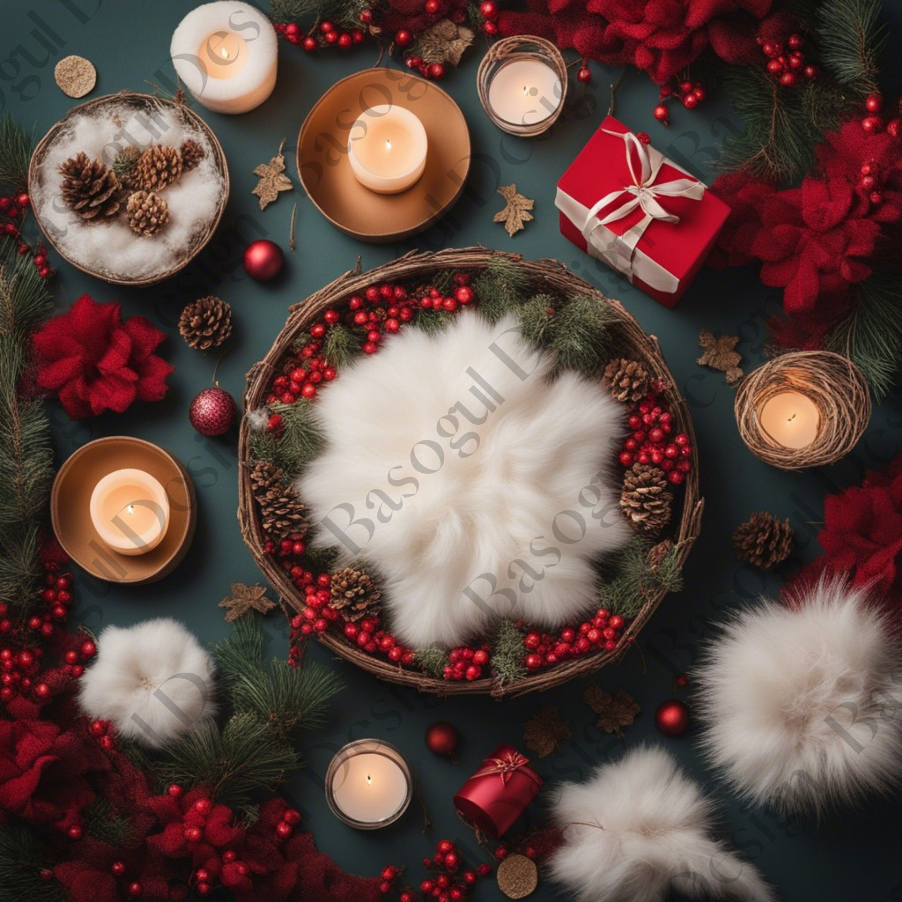 Christmas Newborn Digital Backdrop Photography Background Newborn Baby ...