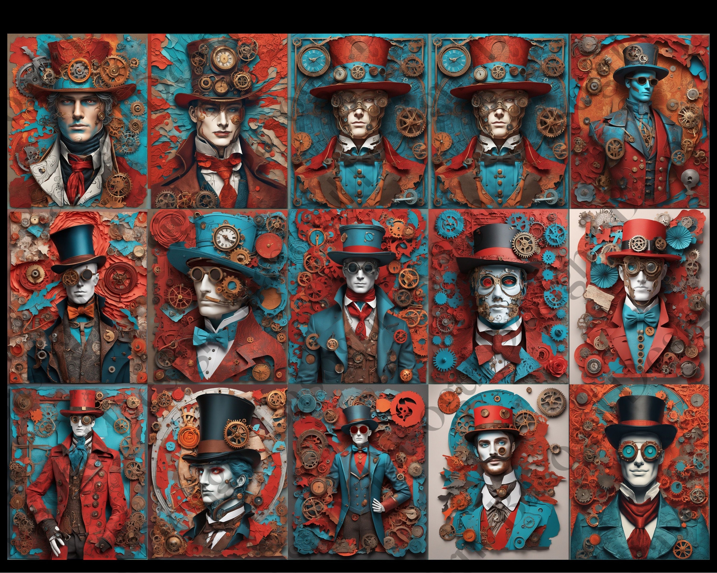 Steampunk Man Clipart: steampunk MAN Clipart - Etsy