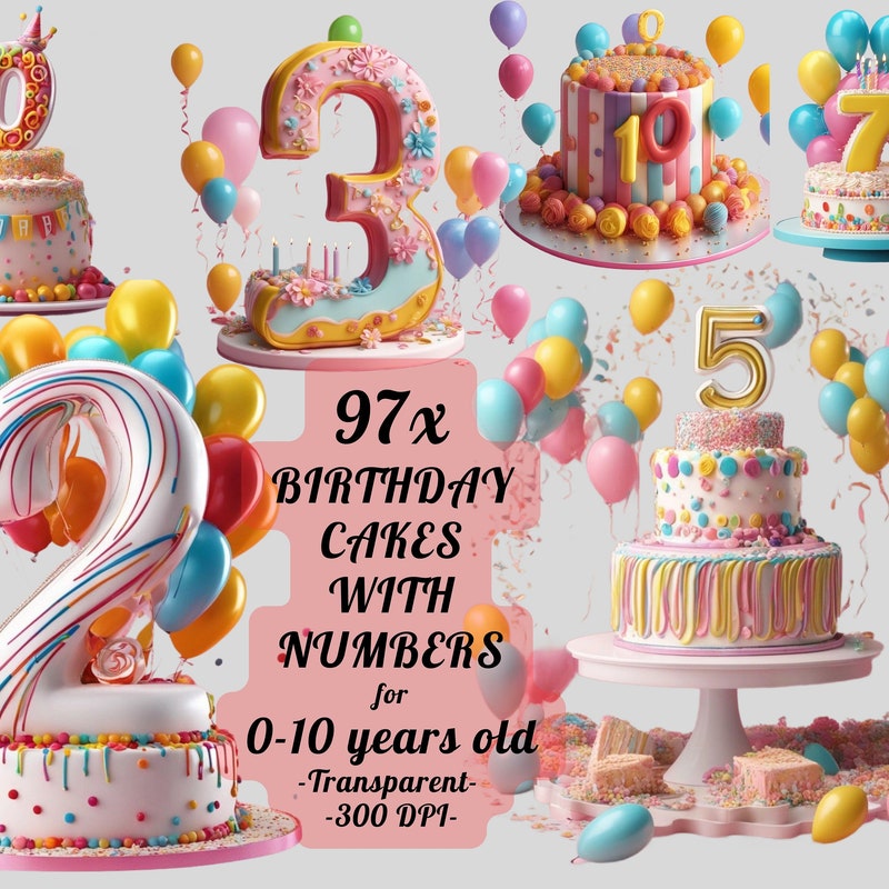 Cake Walk Numbers - Etsy