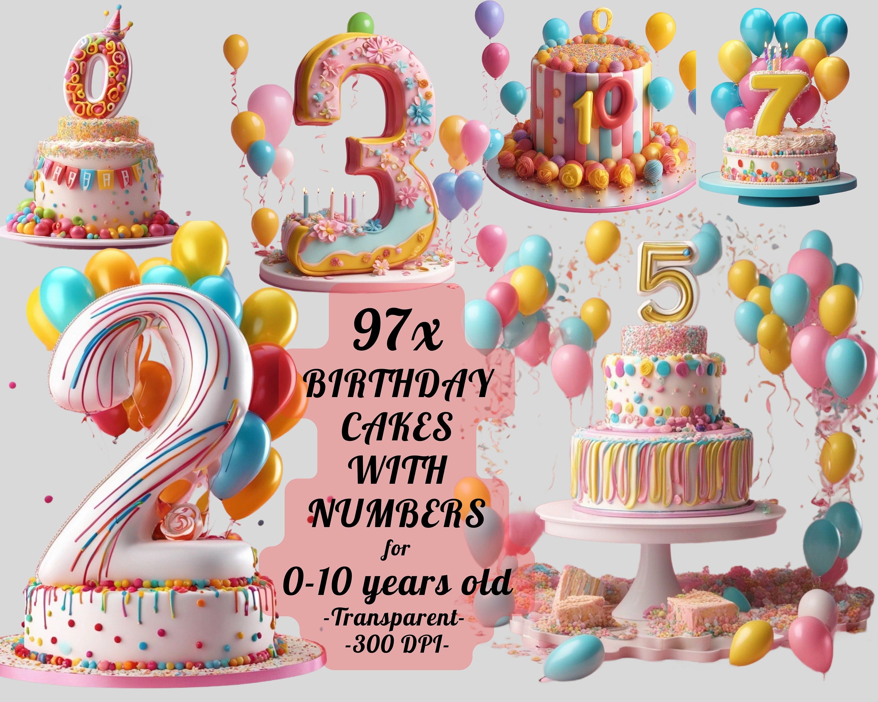 Birthday Cake Numbers Clipart Png: "birthday CAKE Clipart" Birthday ...