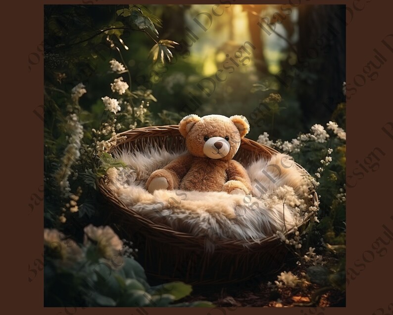 Teddy Bear Newborn Digital Backdrop: teddy BEAR Backdrop Photo Shoot ...