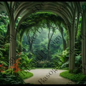 Tropical Forest Stage Backdrop Photography Background Composite Wedding ...