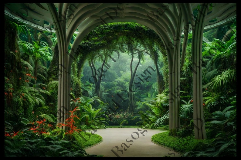 Tropical Forest Stage Backdrop Photography Background Composite Wedding ...