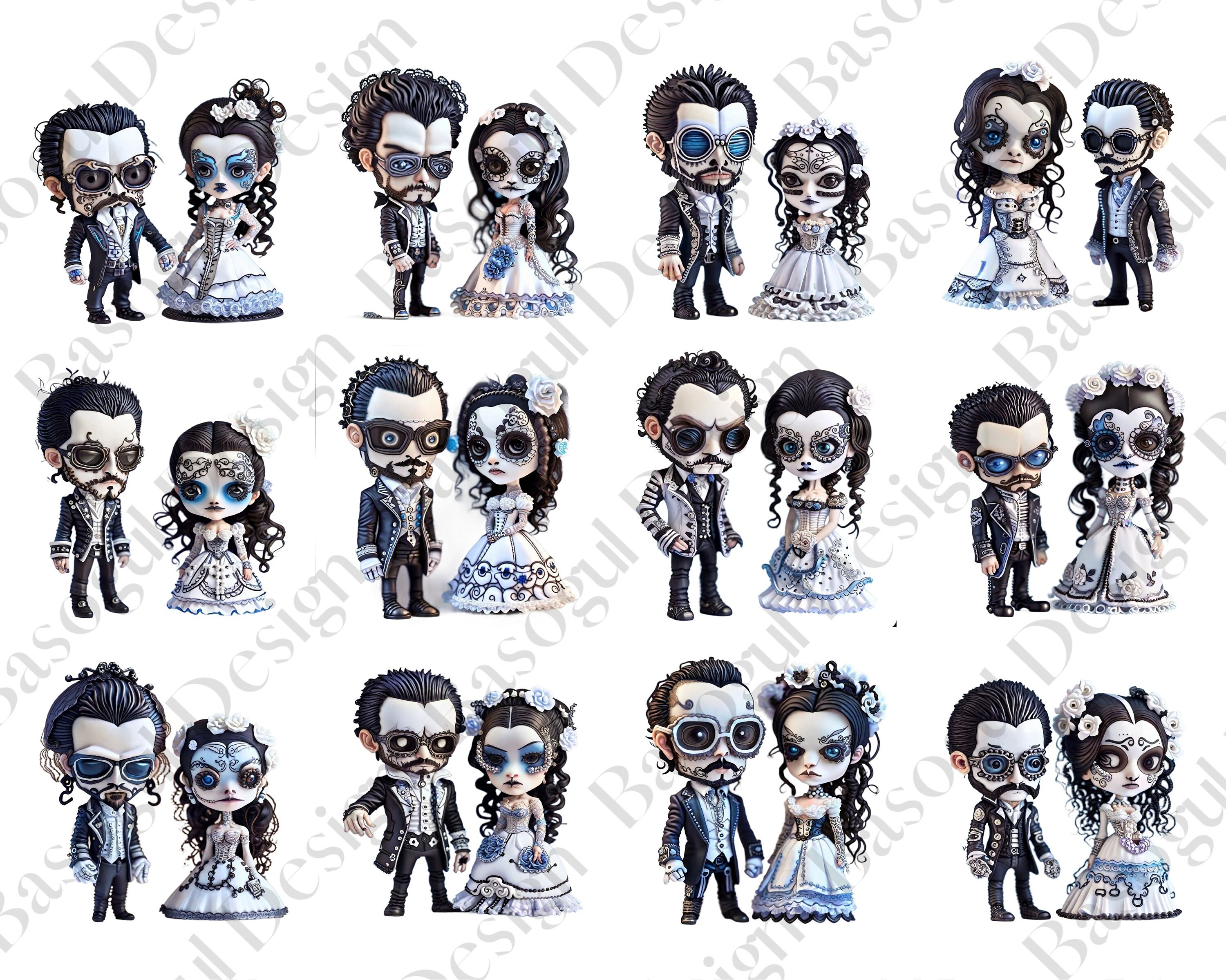 Chibi Wedding Clipart Chibi Bride Groom Clipart Chibi Bride - Etsy