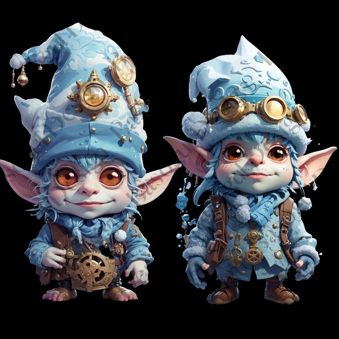 Steampunk Christmas Goblin Clipart Png 3d Chibi Goblin Clipart Cute ...