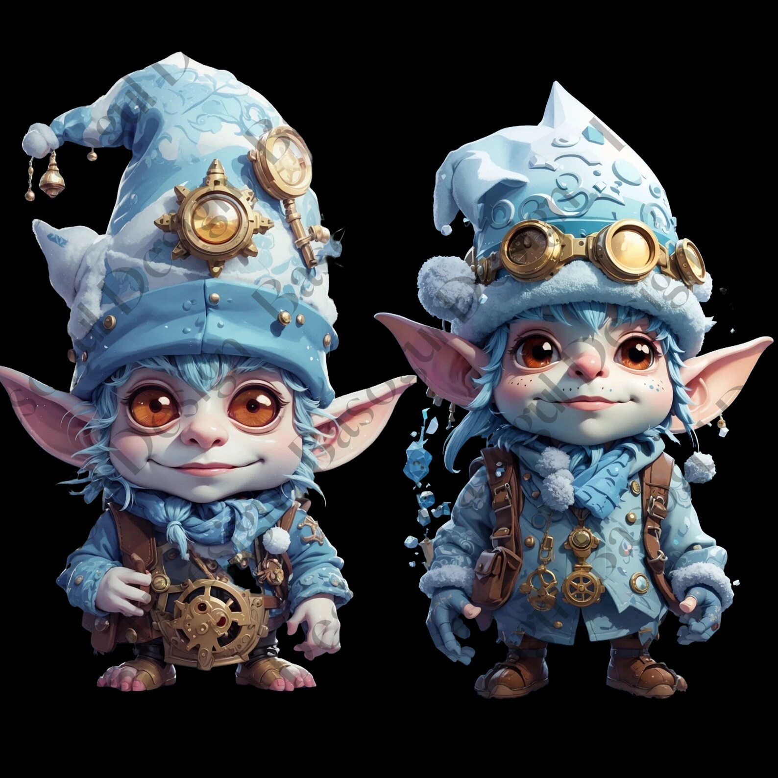 Steampunk Christmas Goblin Clipart Png 3d Chibi Goblin Clipart Cute ...