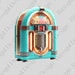 Retro Jukebox Clipart Png 3d Vintage Music Box Clipart Bundle ...