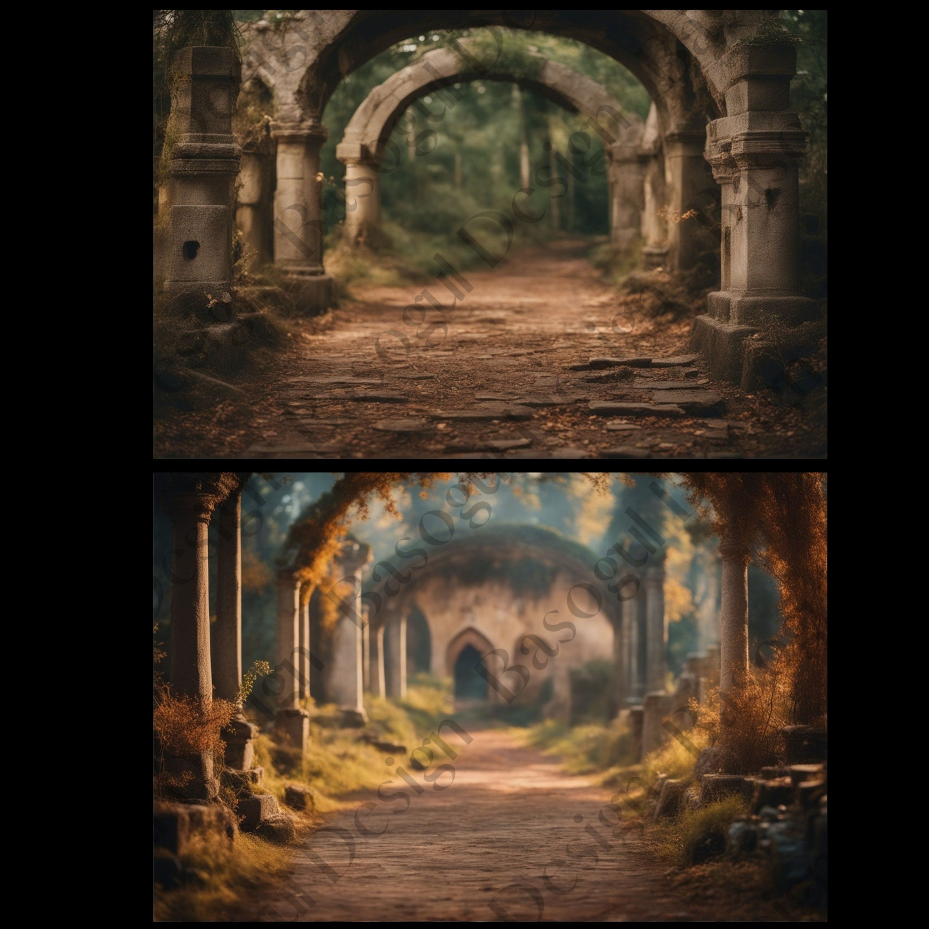 Antique Ruin Wedding Backdrop Photography Background Ancient Temple ...