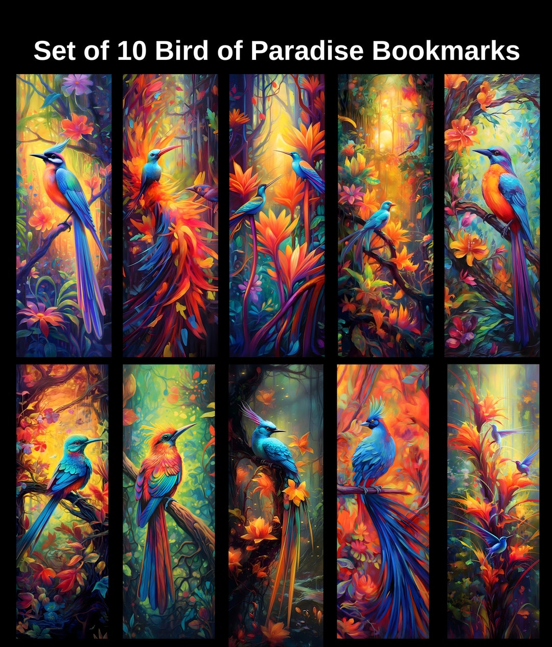 Digital Bookmark Bird of Paradise: birds DIGITAL Bookmark Birds of ...