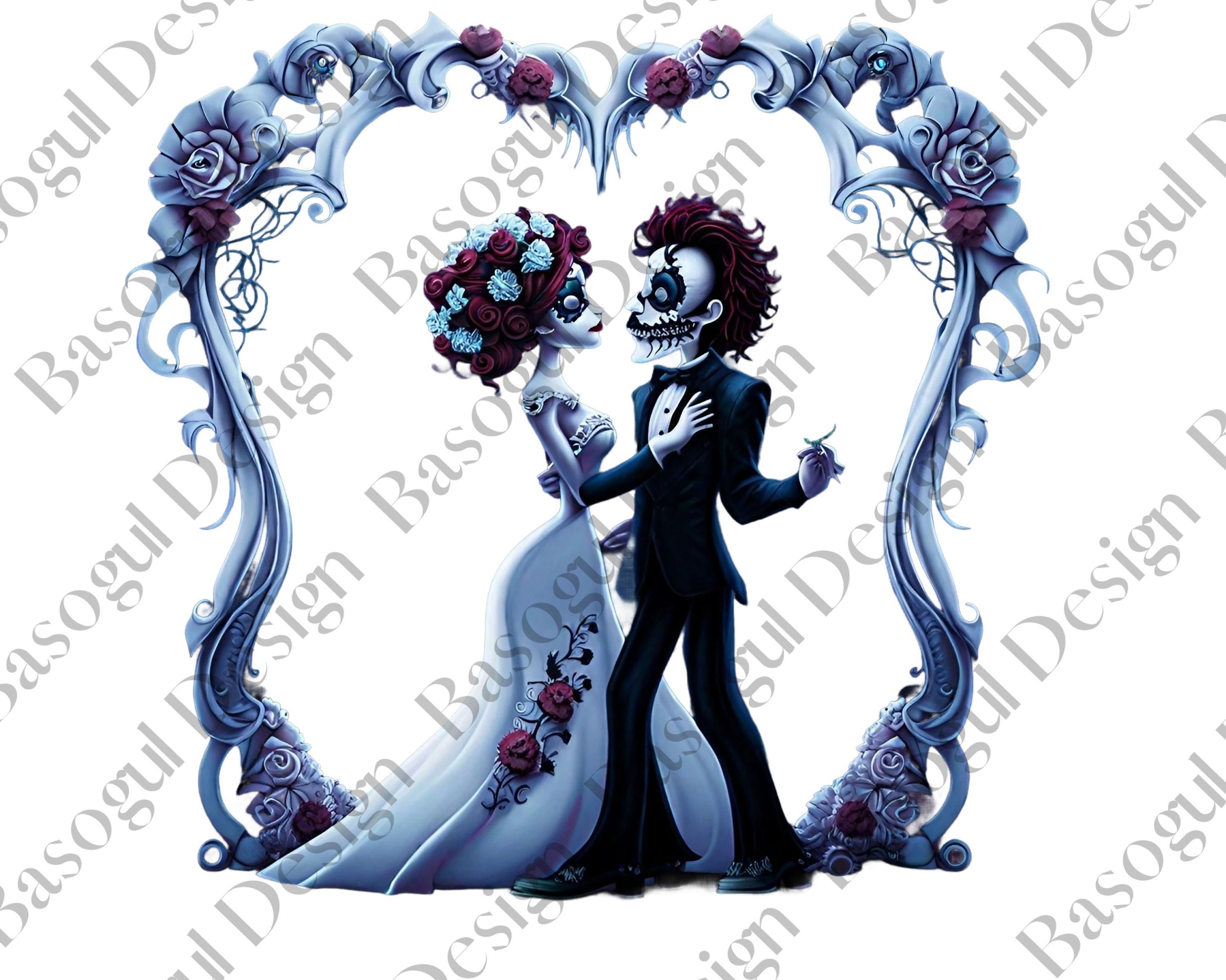 Chibi Horror Wedding Clipart Png, Horror Bride Groom Clipart, Chibi ...