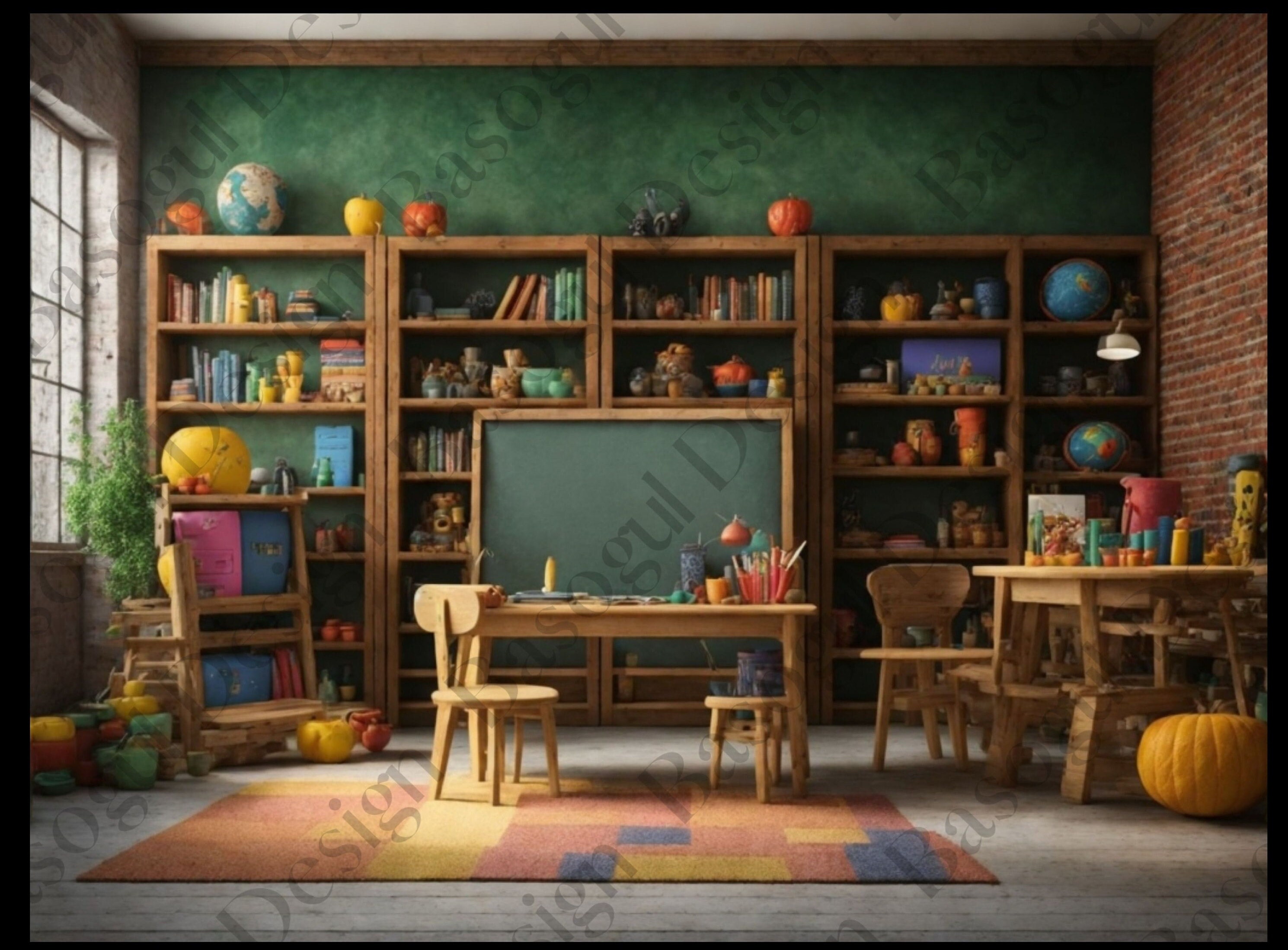 Back to School Digital Backdrops, Composite Photography, Modern ...