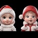 Chibi Baby Santa Clipart Png: baby SANTA Clipart 3d Little Girl Boy ...