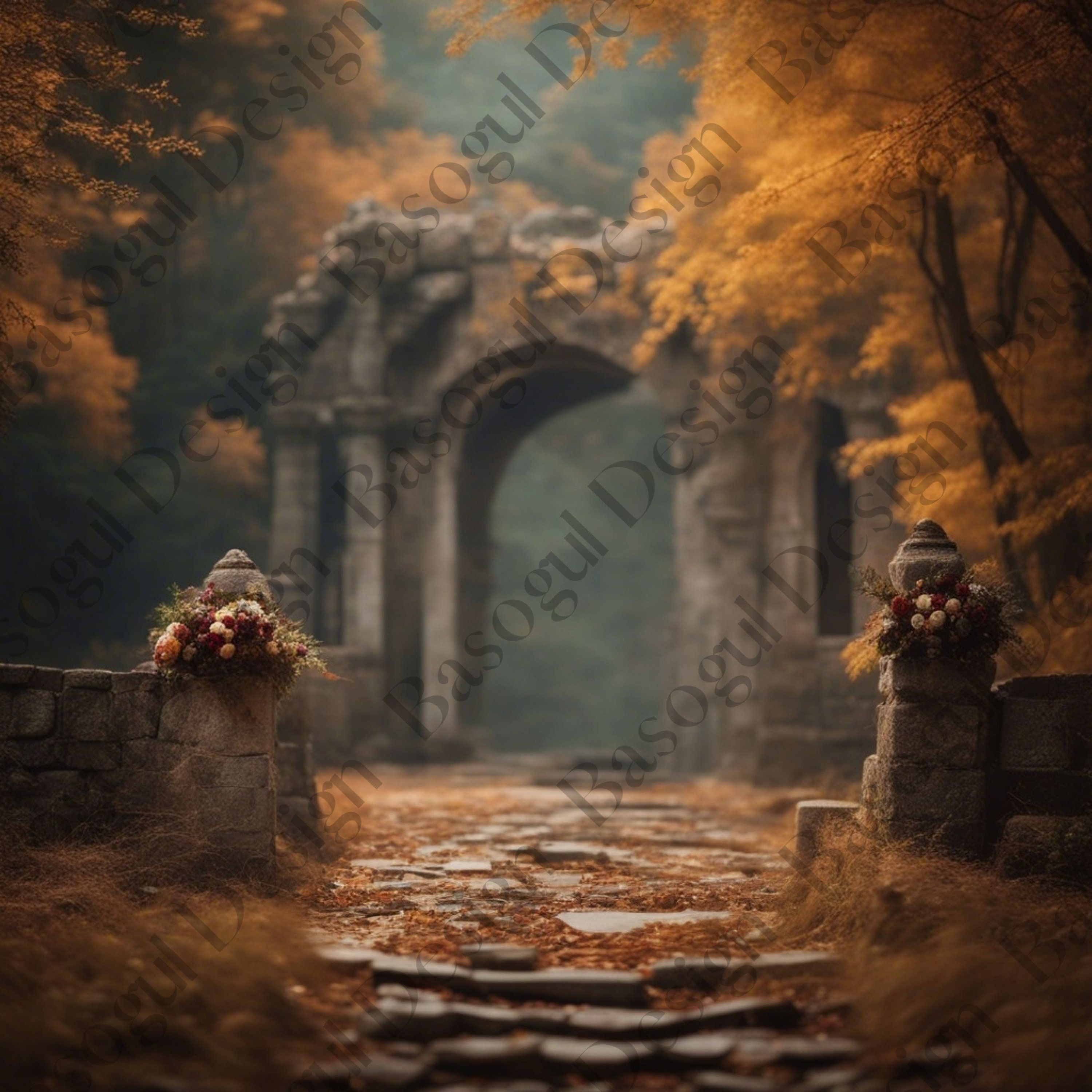 Antique Ruin Wedding Backdrop Photography Background Ancient Temple ...