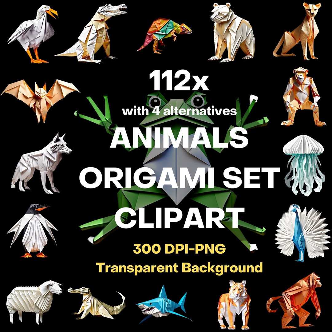 Origami Animals Clipart Png: animals Clipart Printable Bundle Clipart ...