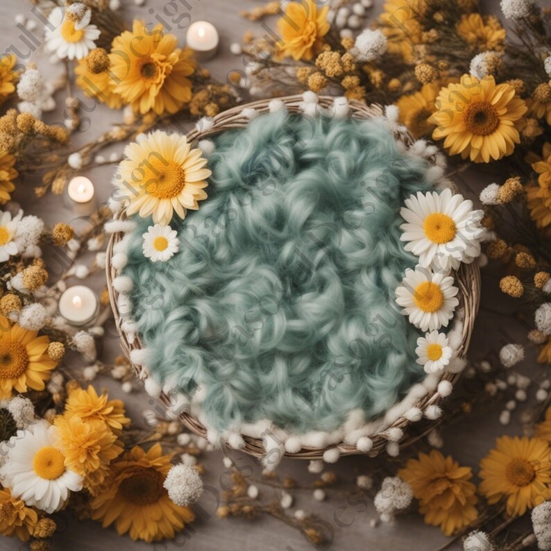 Daisy Newborn Digital Backdrop Photography Background Newborn - Etsy