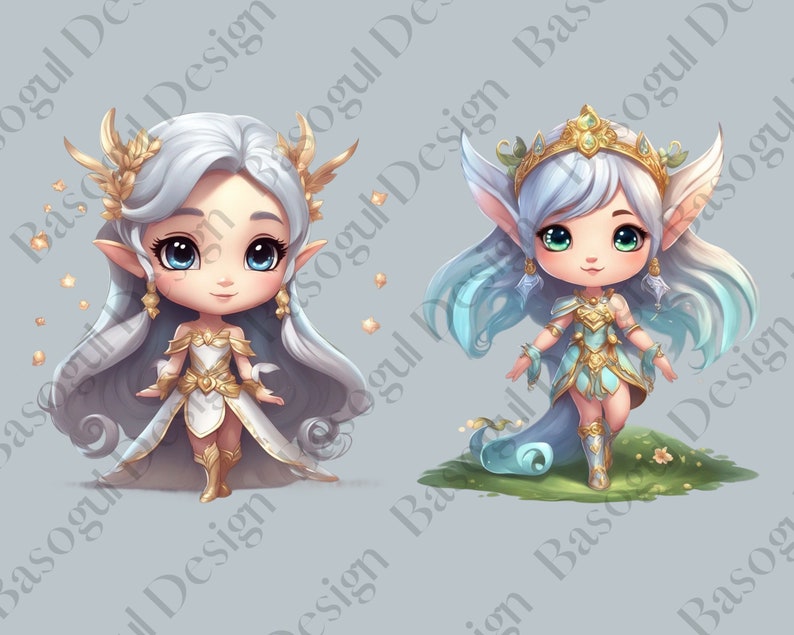 Chibi Elven Princess Clipart Png: chibi PRINCESS Clipart 3d Little Girl ...