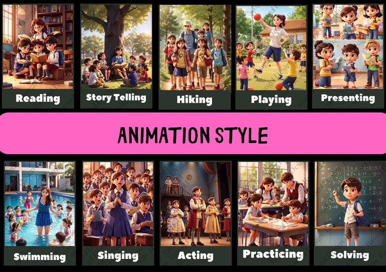 Flashcards School Activities Cliparts: "school Flashcards" Educational ...