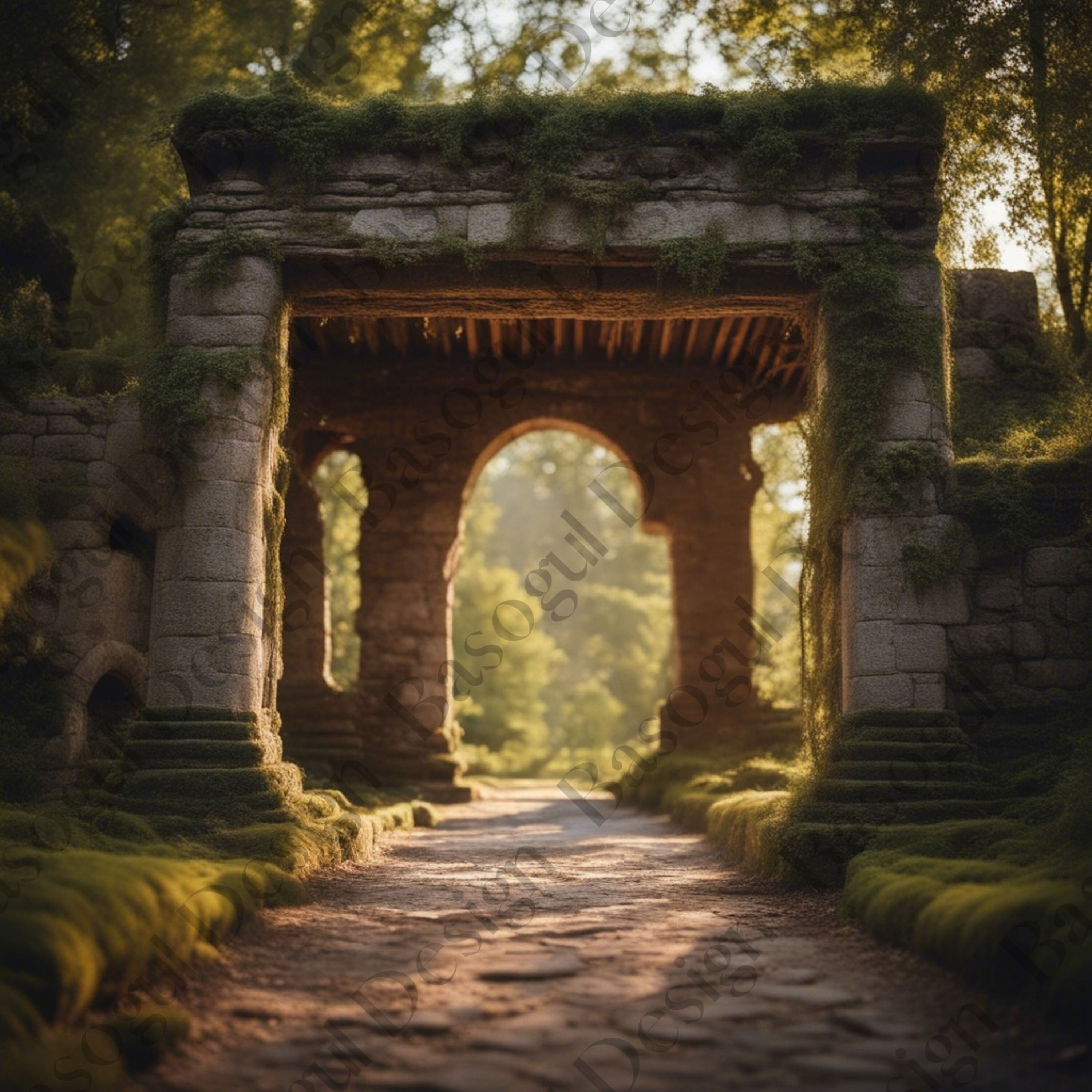 Antique Ruin Wedding Backdrop Photography Background Ancient Temple ...