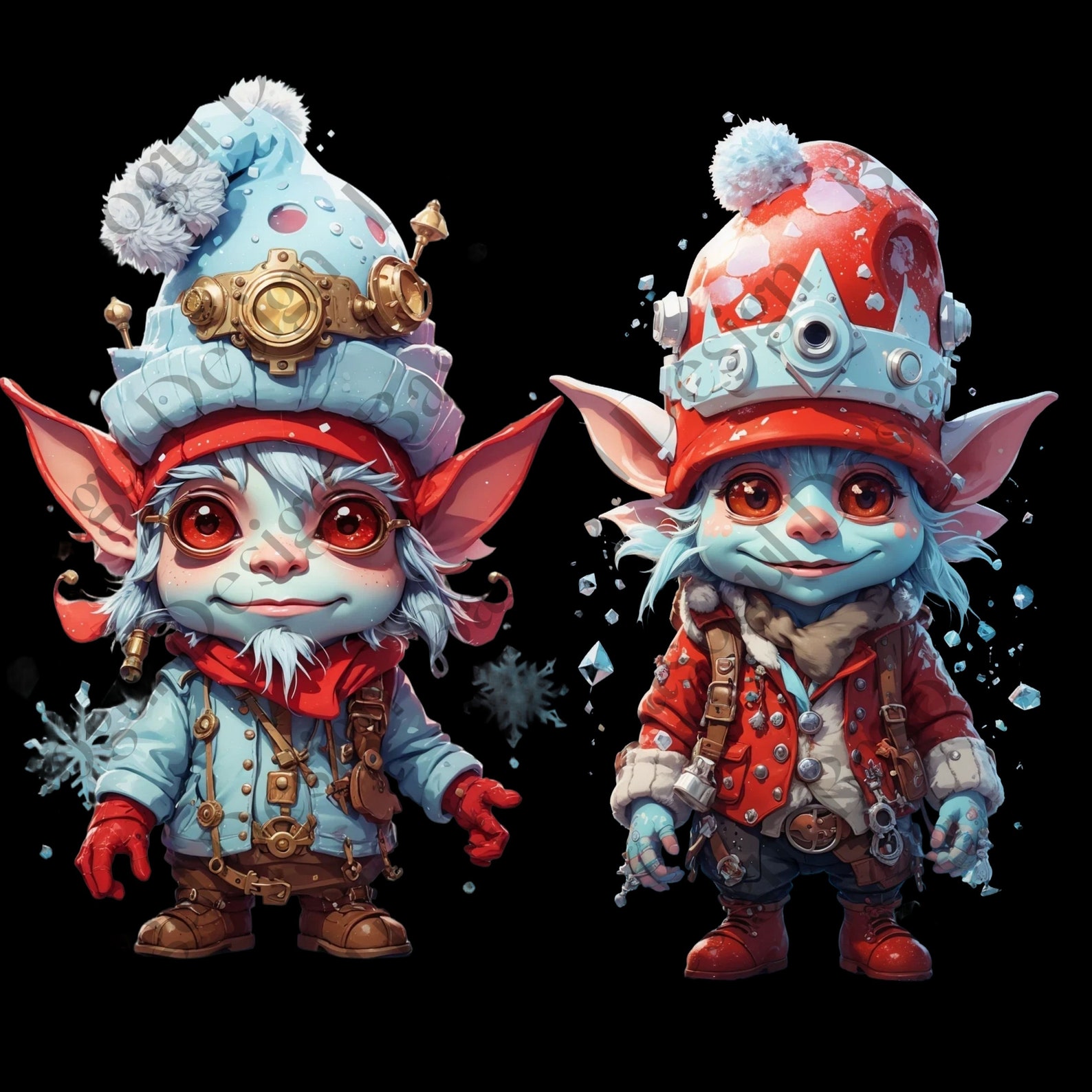Steampunk Christmas Goblin Clipart Png 3d Chibi Goblin Clipart Cute ...