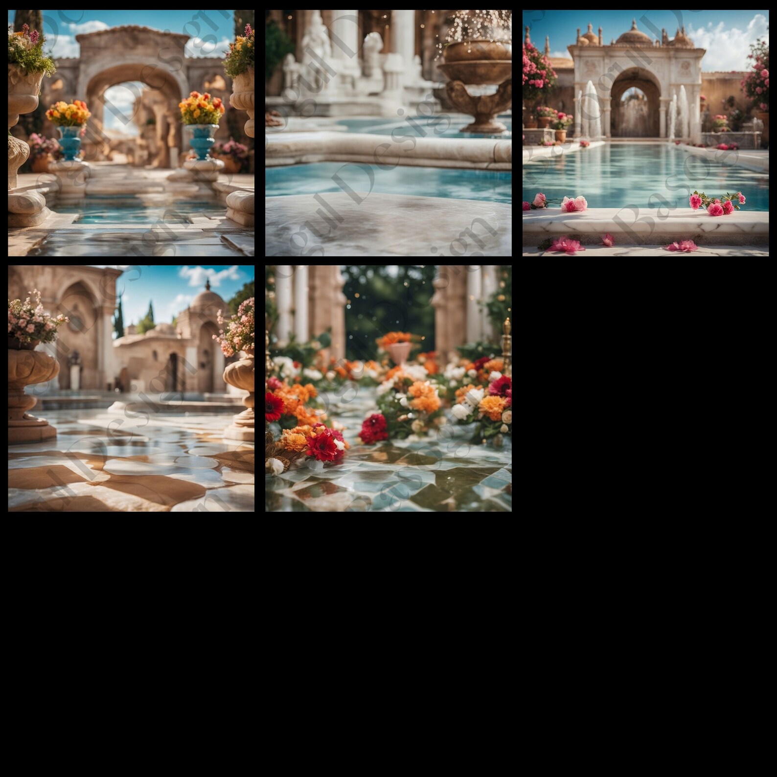 Fountain Baby Digital Backdrop Photography Background Ancient - Etsy