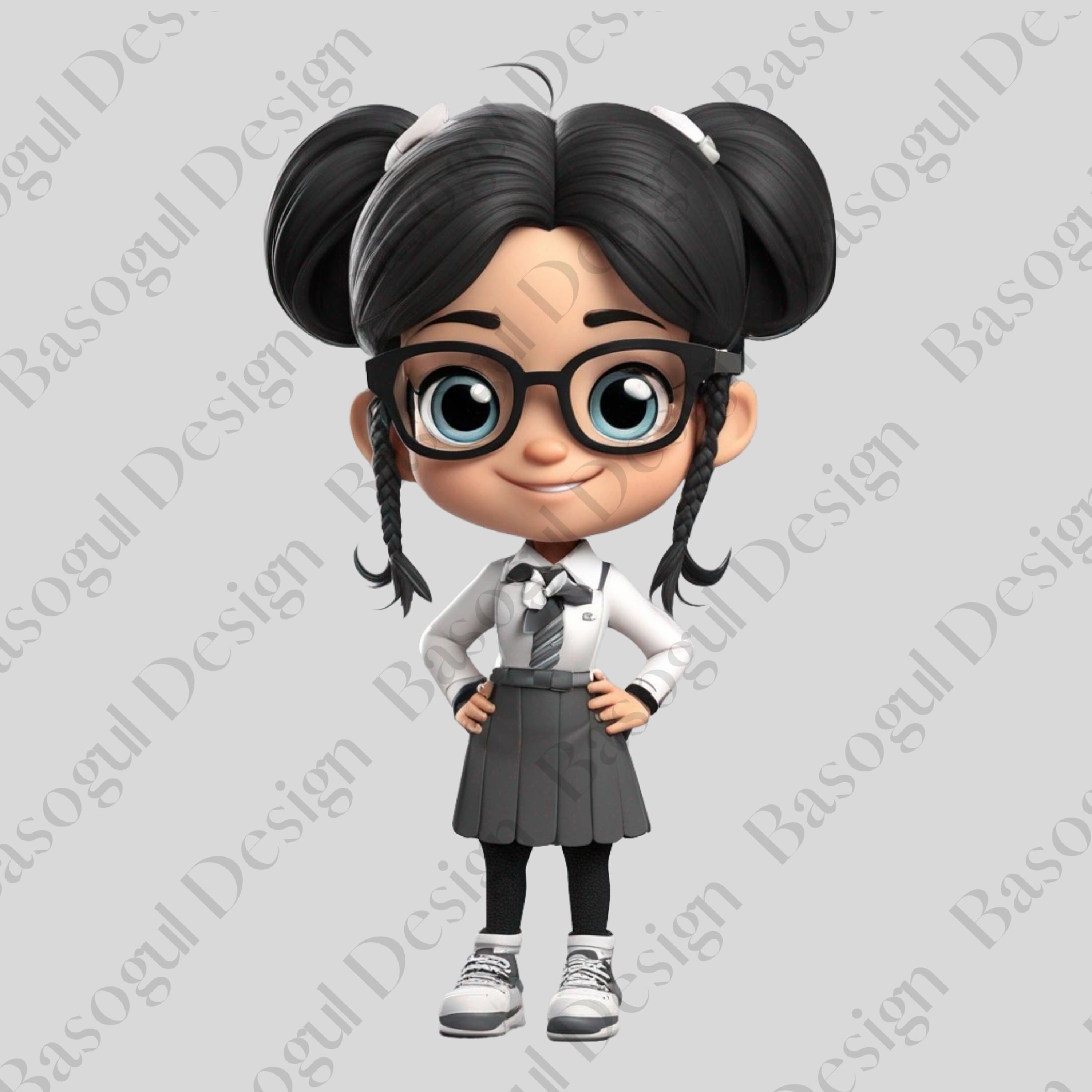 Nerd Chibi Girl Clipart Png: "chibi GIRL Clipart" Printable Clipart ...