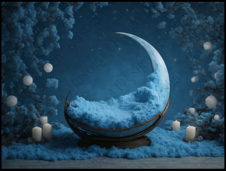 Moon Newborn Digital Backdrop: newborn DIGITAL - Etsy