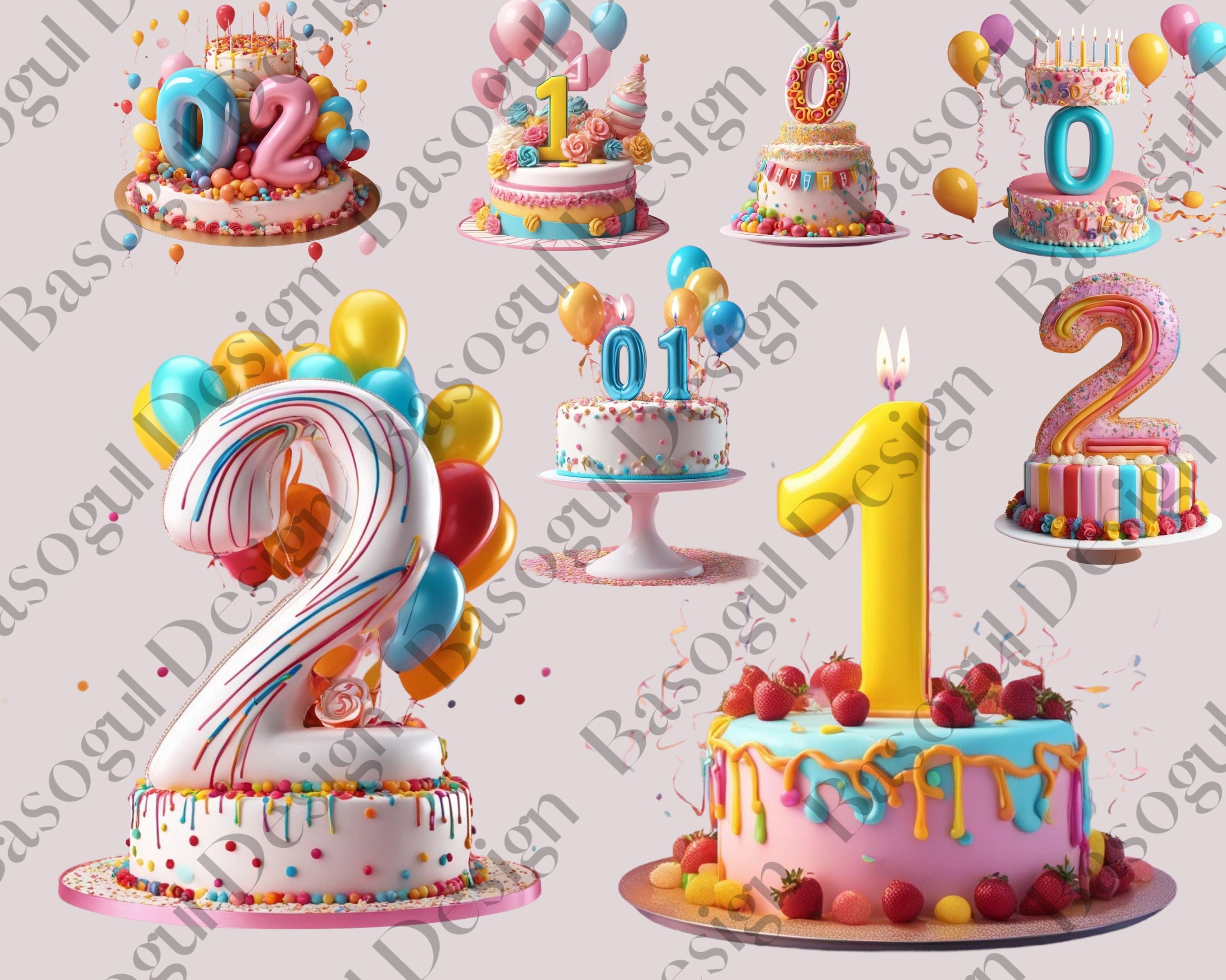 Birthday Cake Numbers Clipart Png: "birthday CAKE Clipart" Birthday ...