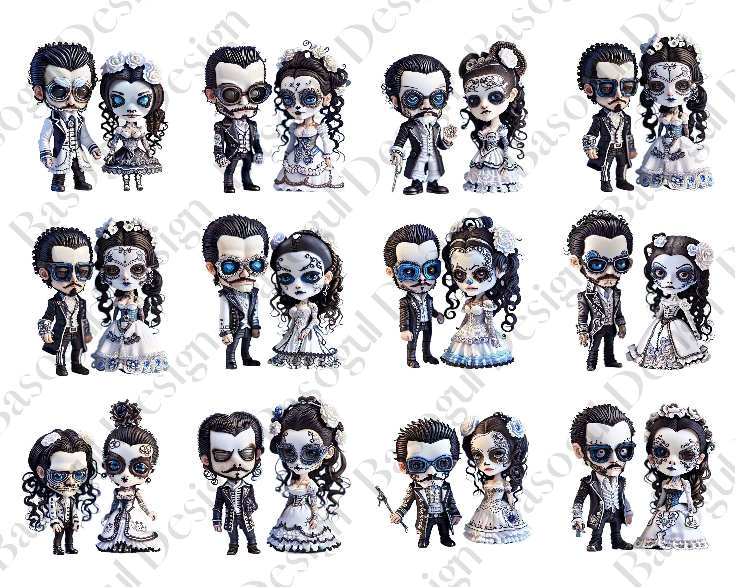 Chibi Wedding Clipart Chibi Bride Groom Clipart Chibi Bride - Etsy
