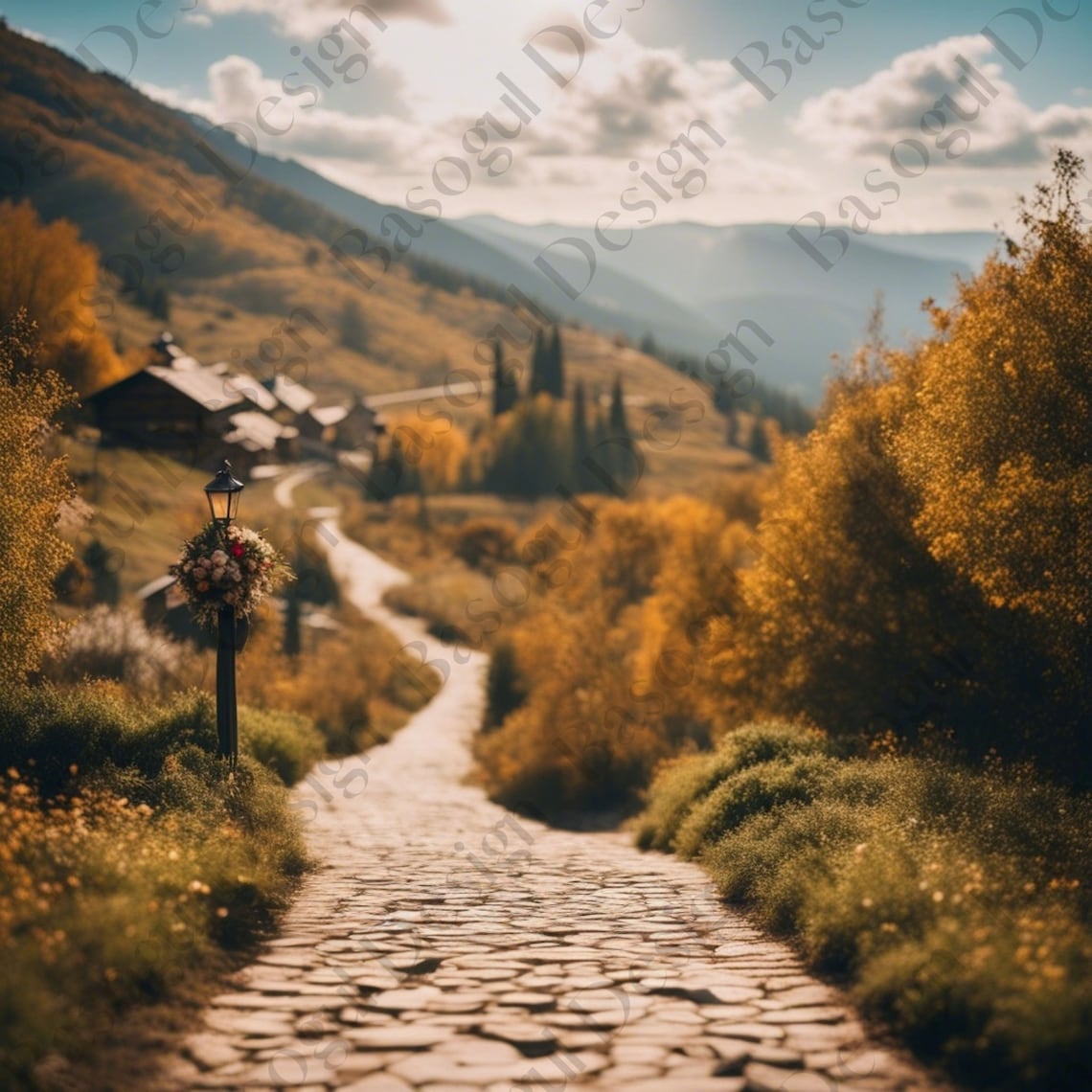 Country Wedding Digital Backdrop Photography Background Countryside ...