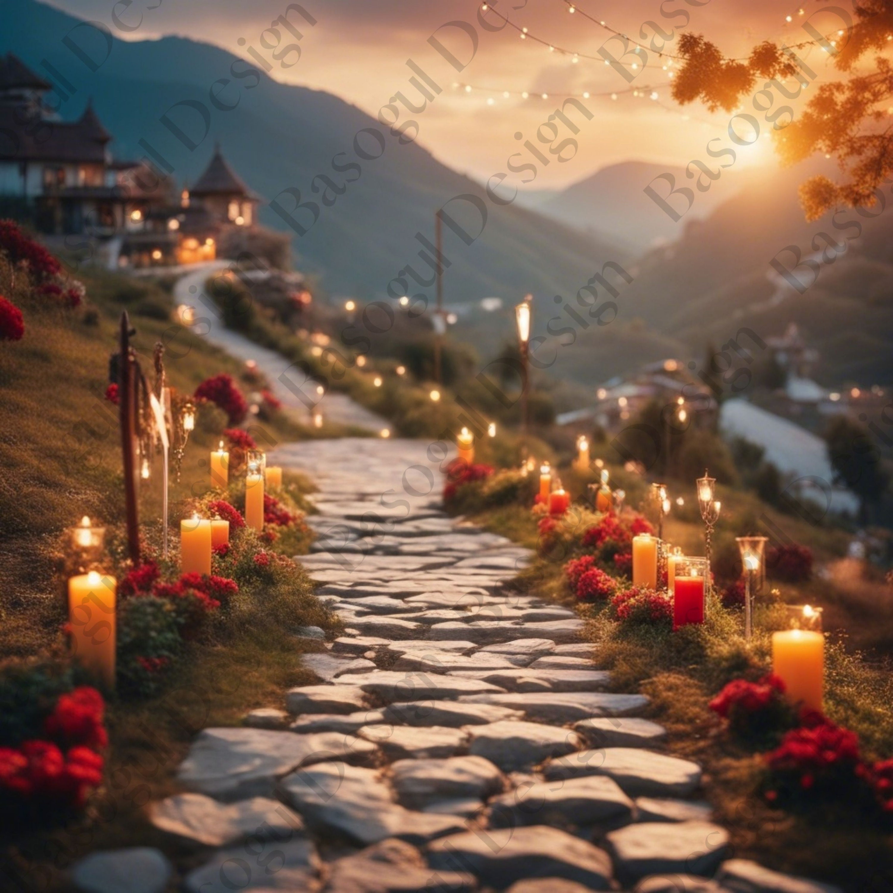 Country Wedding Digital Backdrop Photography Background Countryside ...