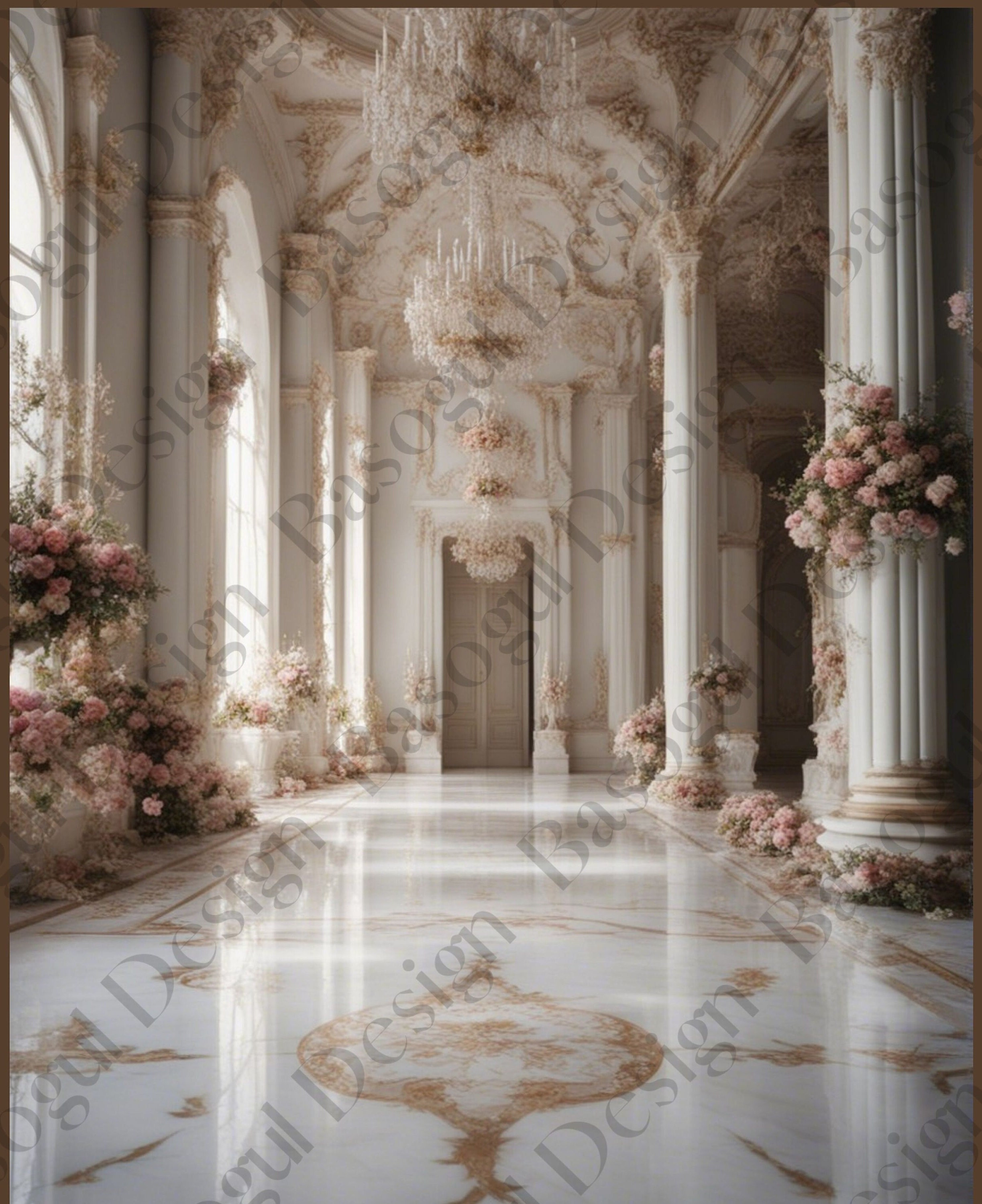 Palace Wedding Digital Backdrop Maternity Royal Palace Floral - Etsy