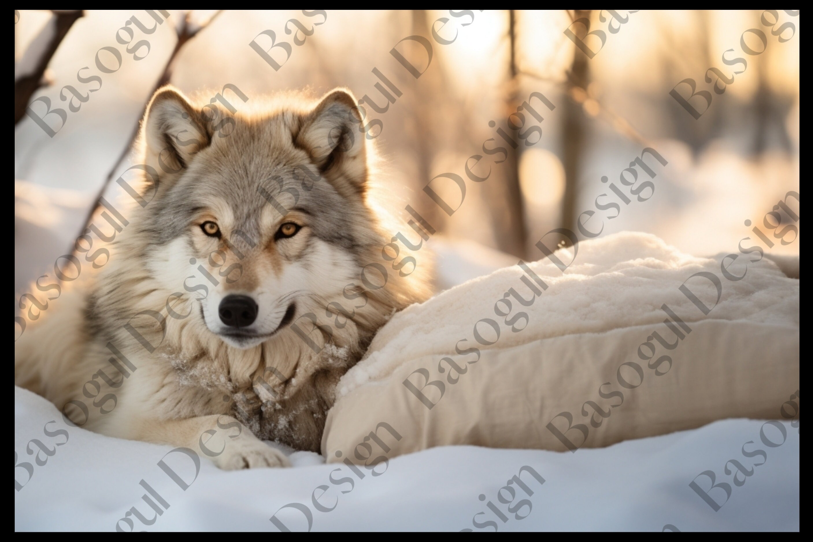 Wolf Newborn Digital Backdrop, Wolf Newborn Prop, Baby Girl Boy ...