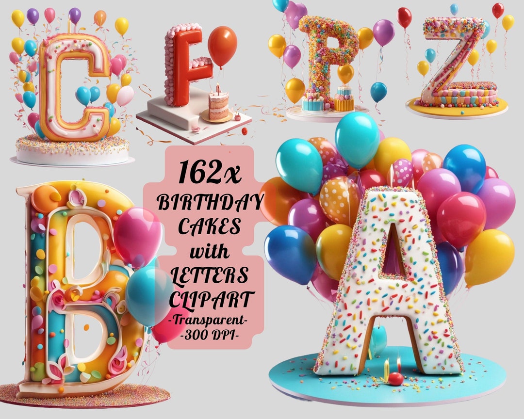 Birthday Cake Letters: birthday CAKE Clipart Alphabet Clipart Png ...