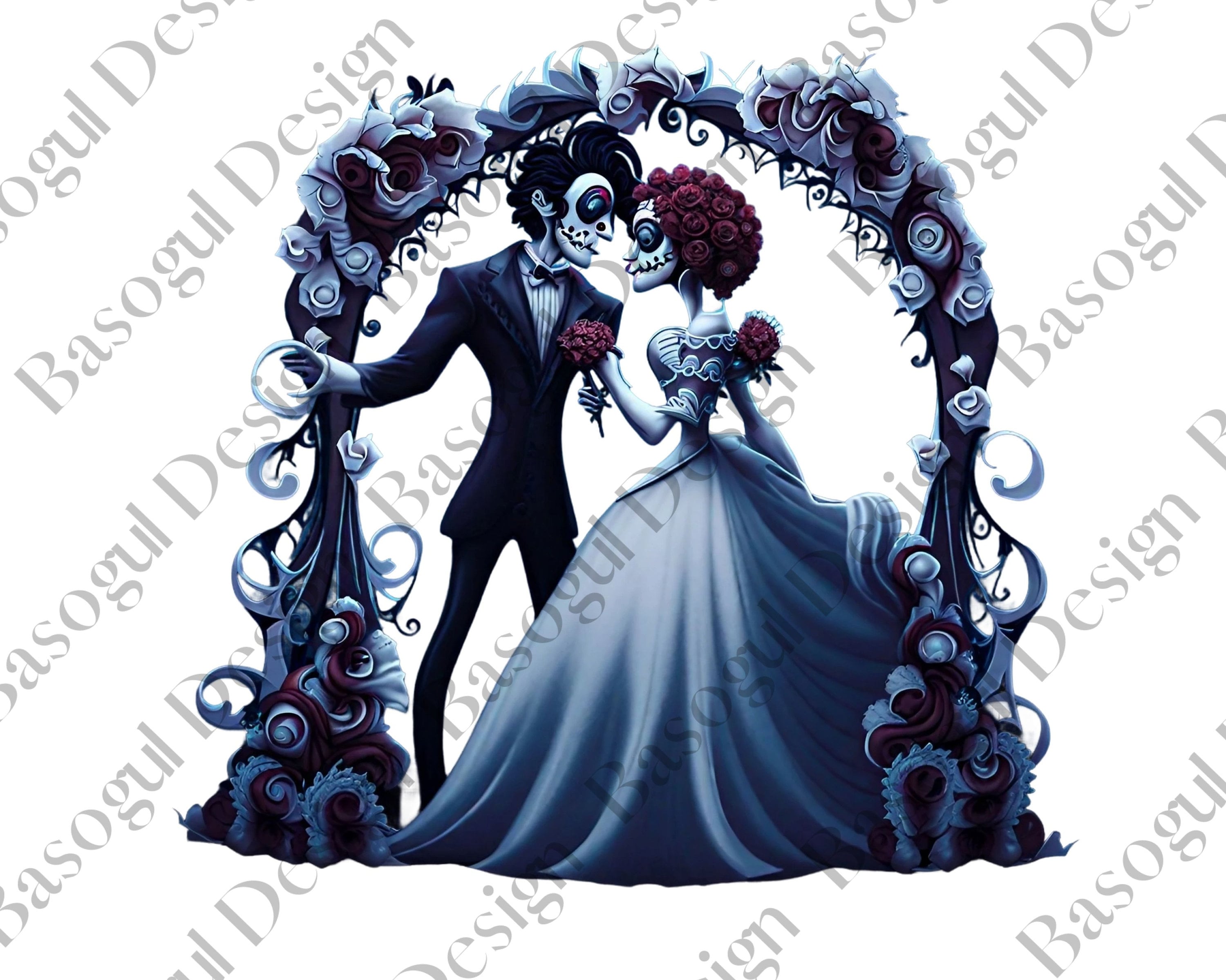 Chibi Horror Wedding Clipart Png, Horror Bride Groom Clipart, Chibi ...