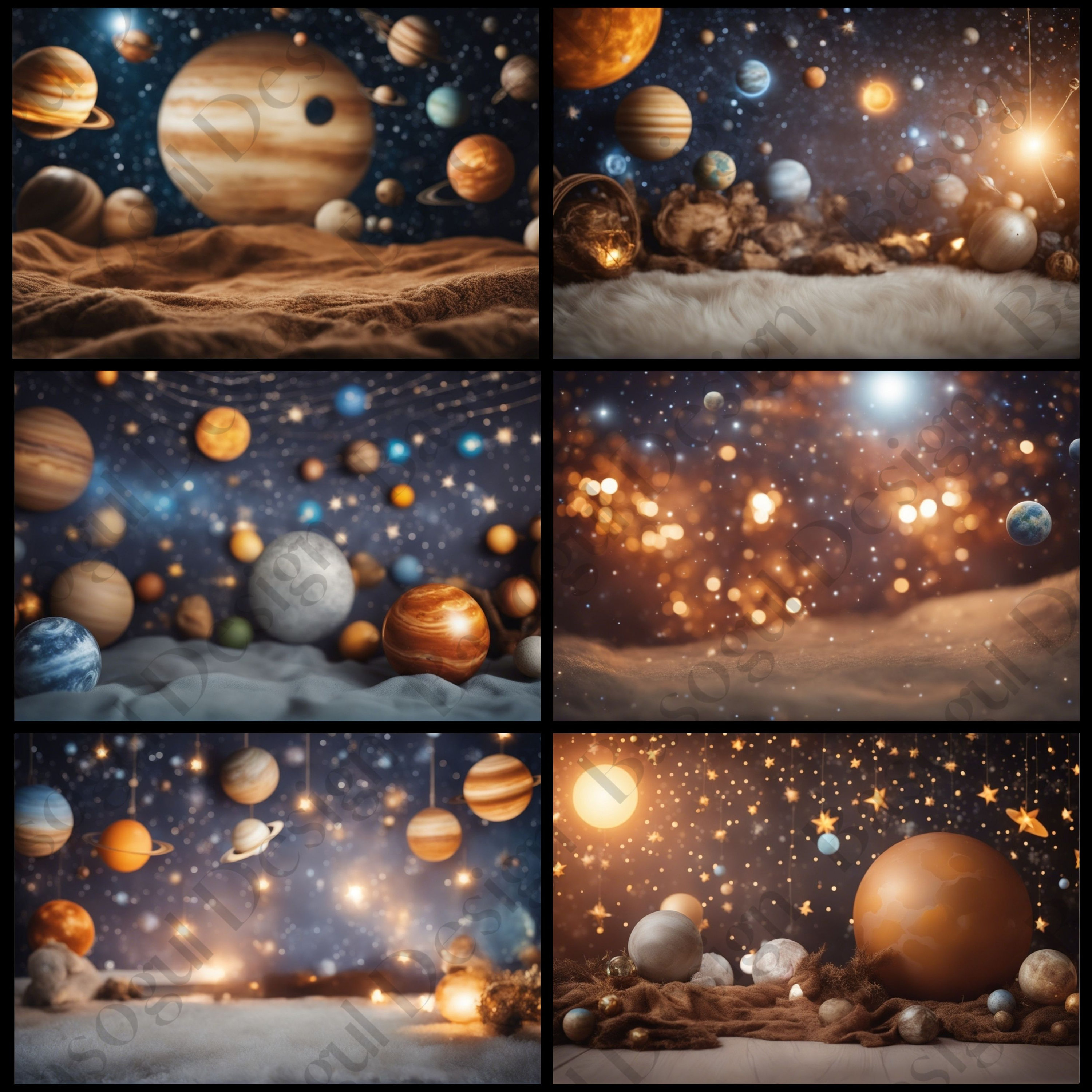 Solar System Baby Digital Backdrop Photography Background Planets Baby ...