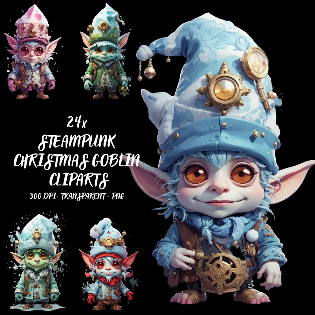 Steampunk Christmas Goblin Clipart Png 3d Chibi Goblin Clipart Cute ...