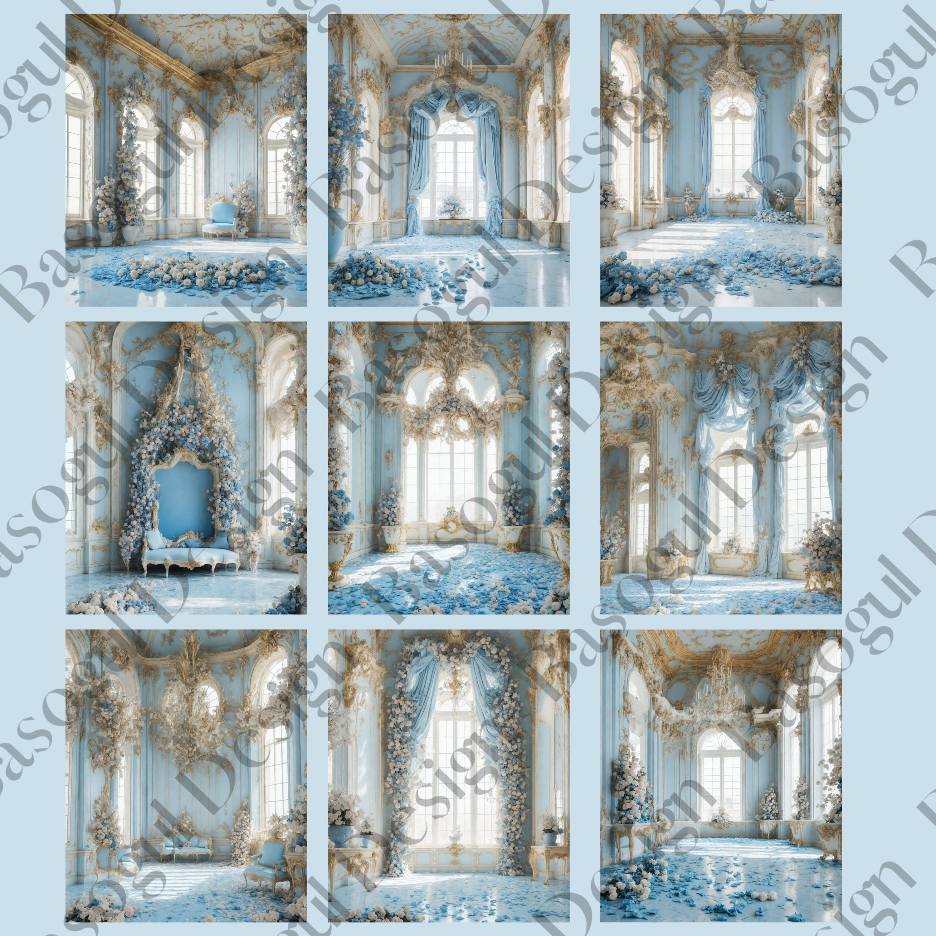 Palace Wedding Digital Backdrop Maternity Royal Palace Floral Marble ...