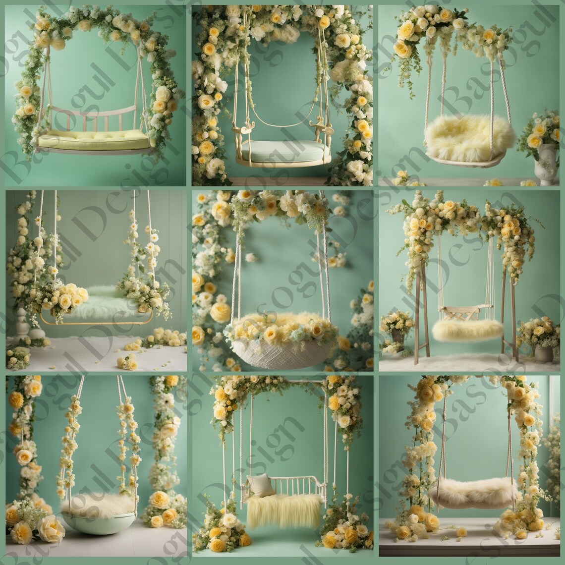 Newborn Digital Backdrop Hanging Swing Photography Backdrop - Etsy