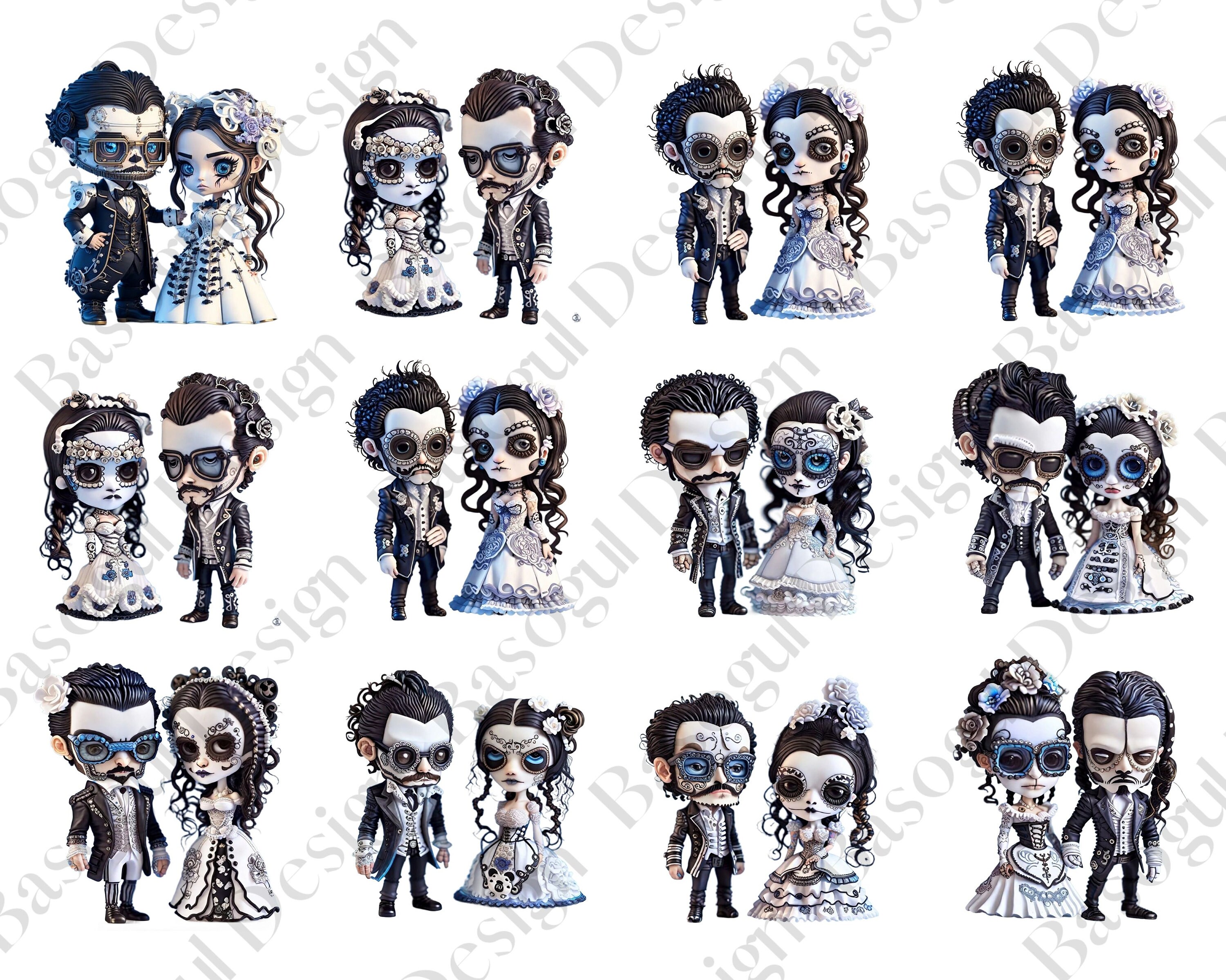 Chibi Wedding Clipart Chibi Bride Groom Clipart Chibi Bride - Etsy