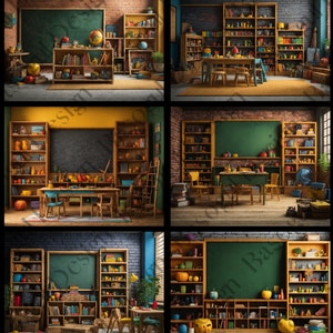 Back to School Digital Backdrops, Composite Photography, Modern ...