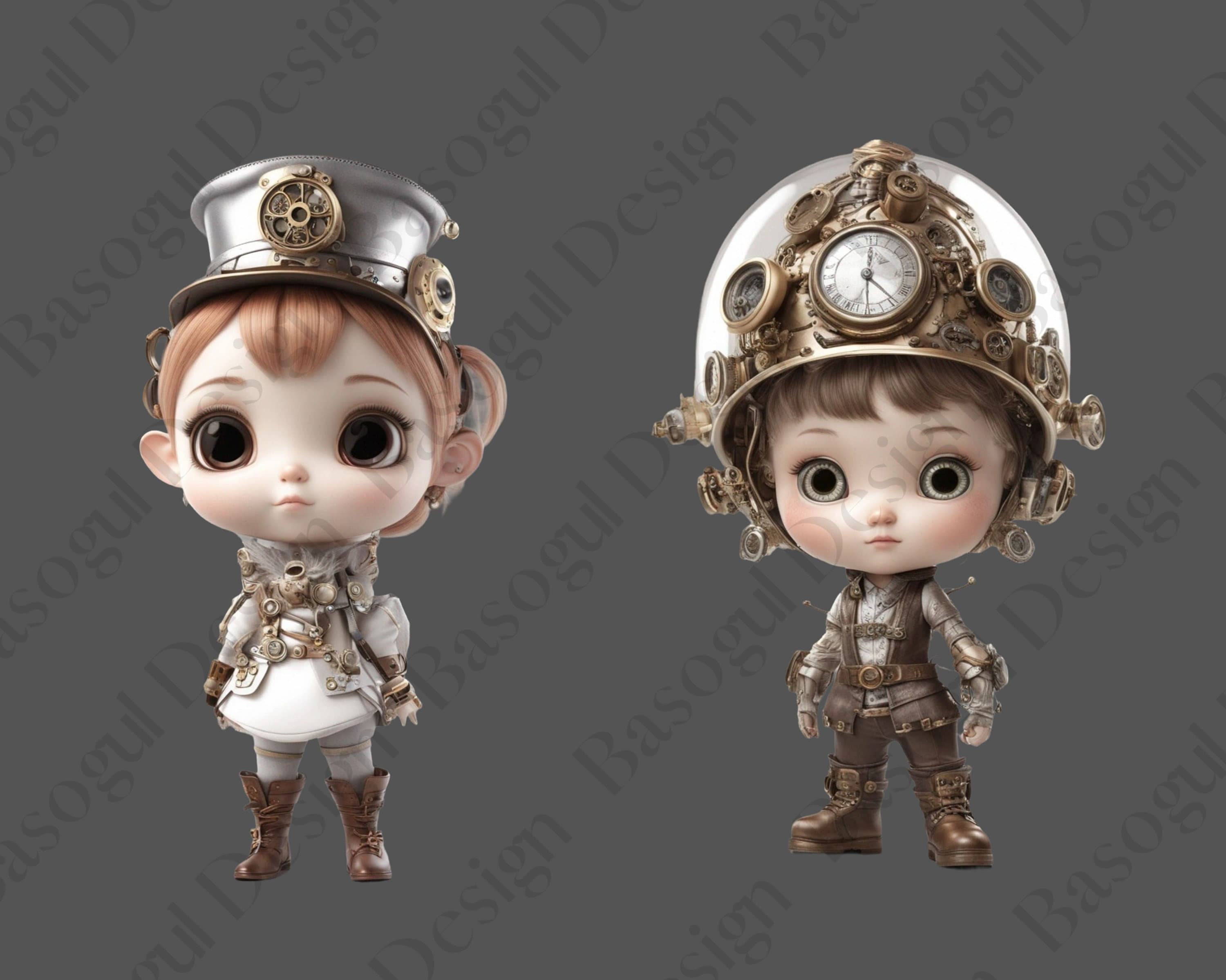 Chibi Steampunk Baby Clipart Png: chibi BABY Clipart 3d Little Girl Boy ...