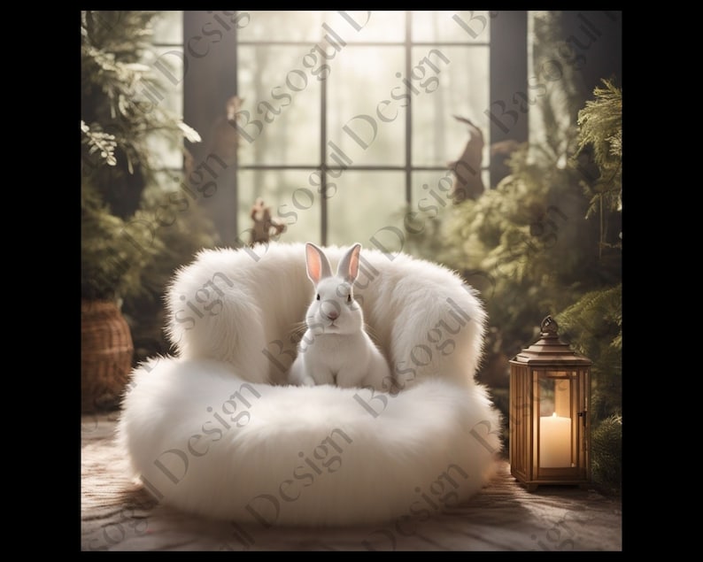 Rabbit Newborn Digital Backdrop, Baby, Girl, Boy, Newborn Photo Shoot ...