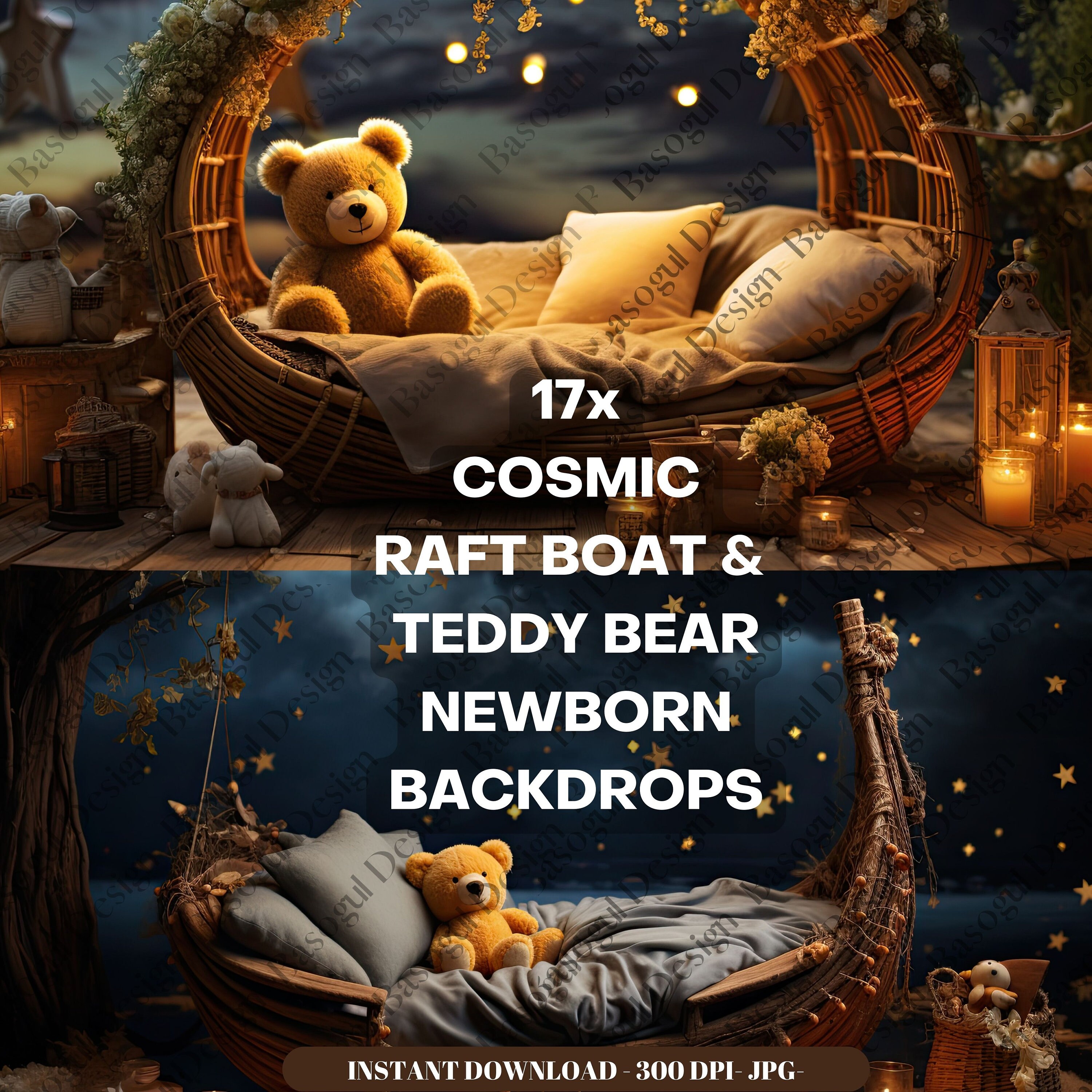 Teddy Bear Newborn Backdrop, Teddy Bear Boat Newborn Prop, Baby, Girl ...